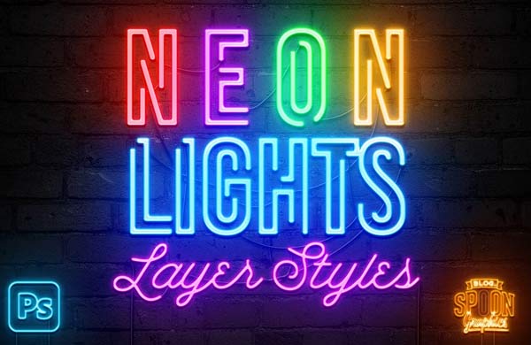Best Neon Photoshop Styles - 24+ Free & Premium Downloads